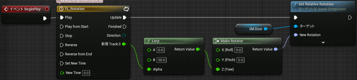 タイムラインを使ってアクタを滑らかに動かす[TimeLine,Set Actor Location,Set Actor Rotation] | Unreal Engine & UEFN 学習帳